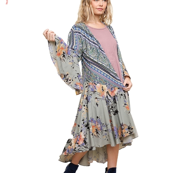 Umgee | Dresses | Umgee Boho Vintage Inspired Kimono Duster | Poshmark